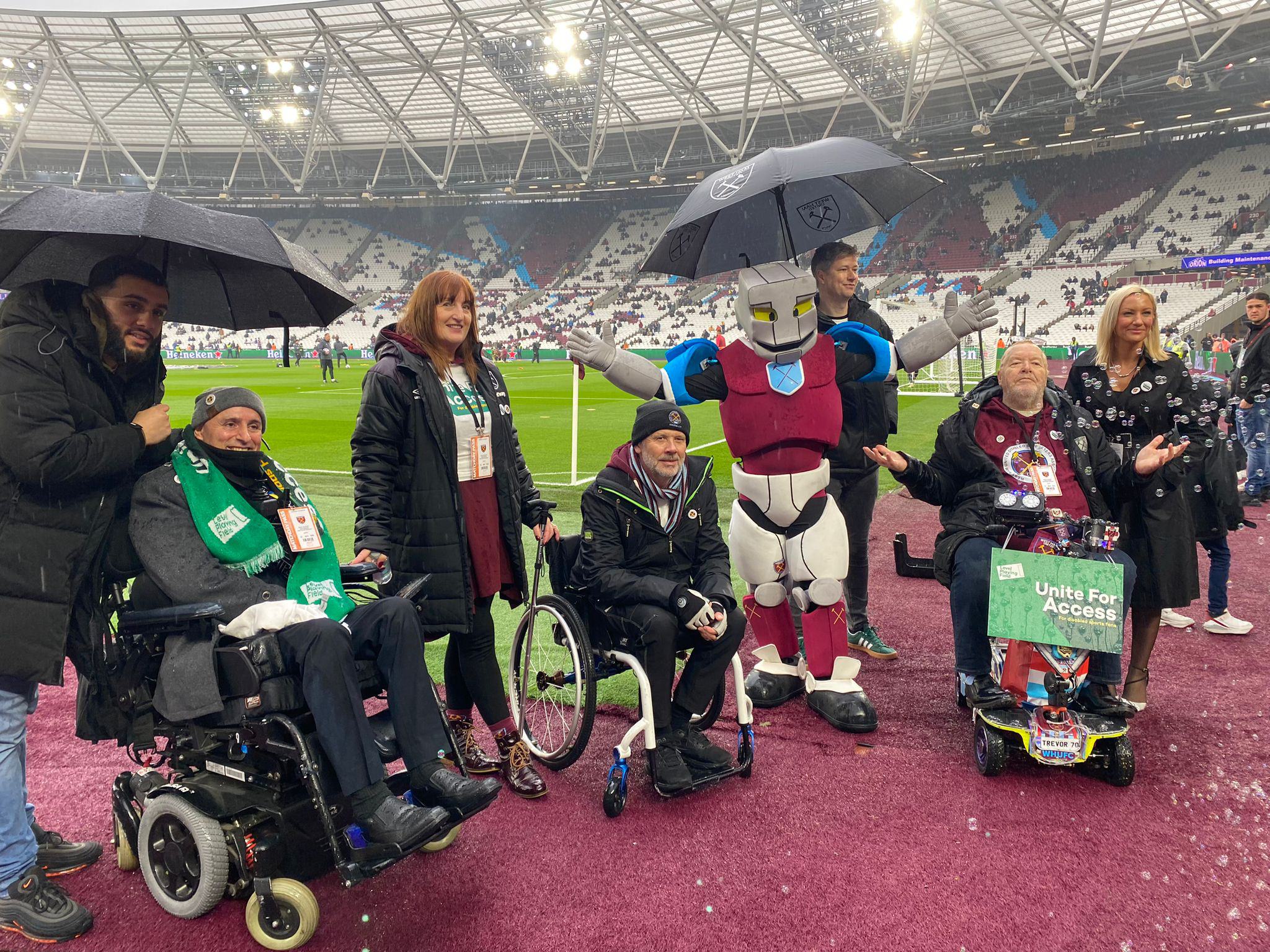 Disabled West Ham fans get pitch-side - Newham Voices